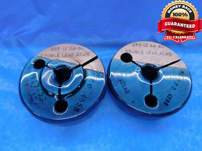 .495 12 SA 3C DOUBLE LEAD STUB ACME THREAD RING GAGES GO NO GO = .4658 ...