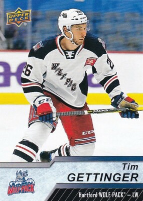 TIM GETTINGER 2018-19 18-19 UPPER DECK AHL BASE #24 HARTFORD WOLF PACK ...