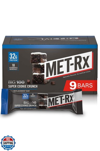 MET-Rx Big 100 Protein Bar, Meal Replacement Bar, 32G Protein, Super ...