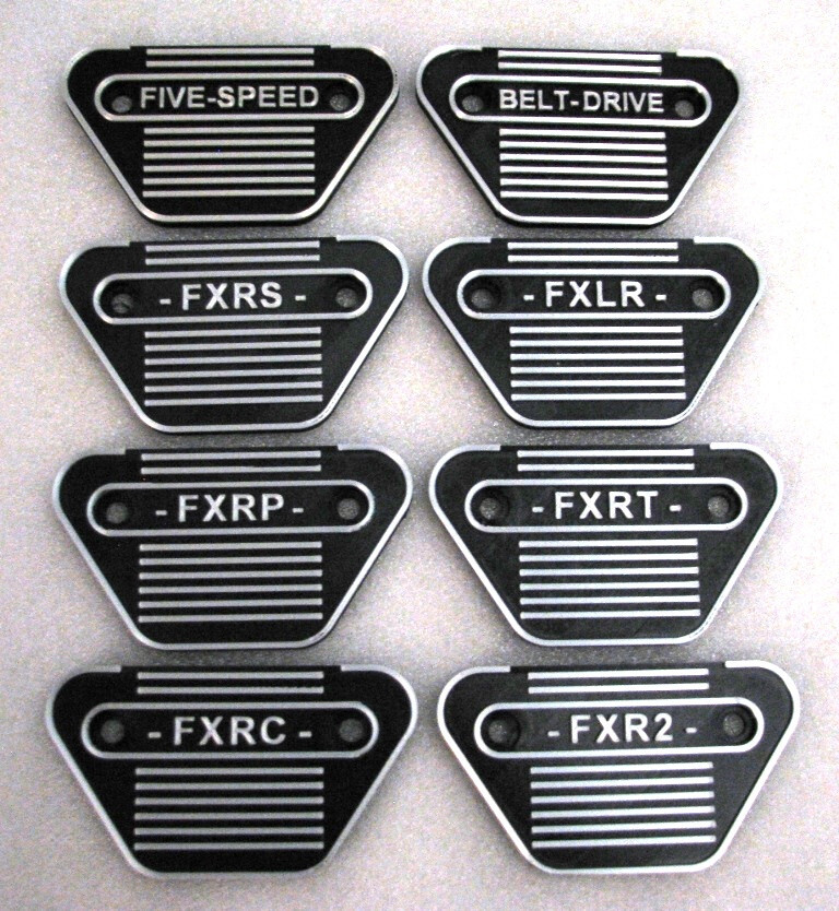 HARLEY FXR - FXRS - SIDE FRAME COVER BADGE PLATE - STAINLESS HARDWARE ...