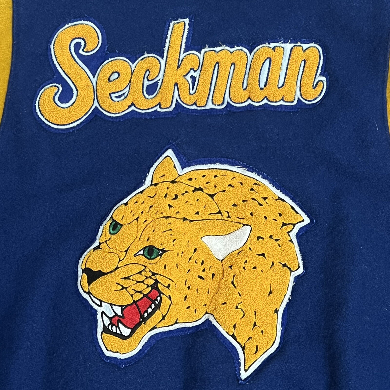 Vintage Seckman Jaguar 03 Wool Quilted Lined Snap Button Holloway ...