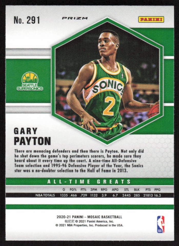 2020-21 Panini Mosaic Mosaic Camo Pink Gary Payton #291 | eBay