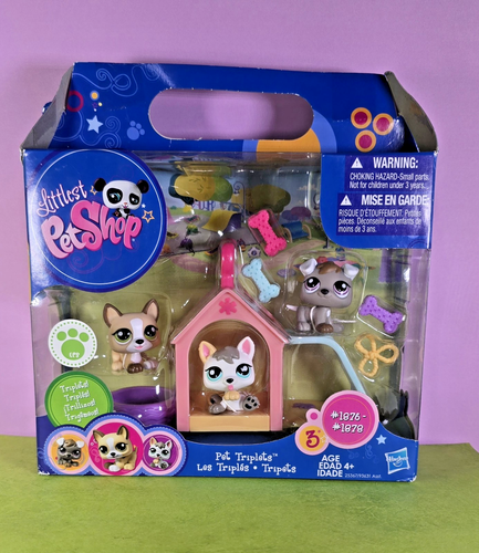 Littlest Pet Shop LPS #1876, 1877 & 1878 Puppy Dog Triplets - NIB - HTF ...