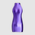 MJINM Women Sexy Oil Shiny Gloss Mini Bodycon Dress Sleeeveless Tight ...
