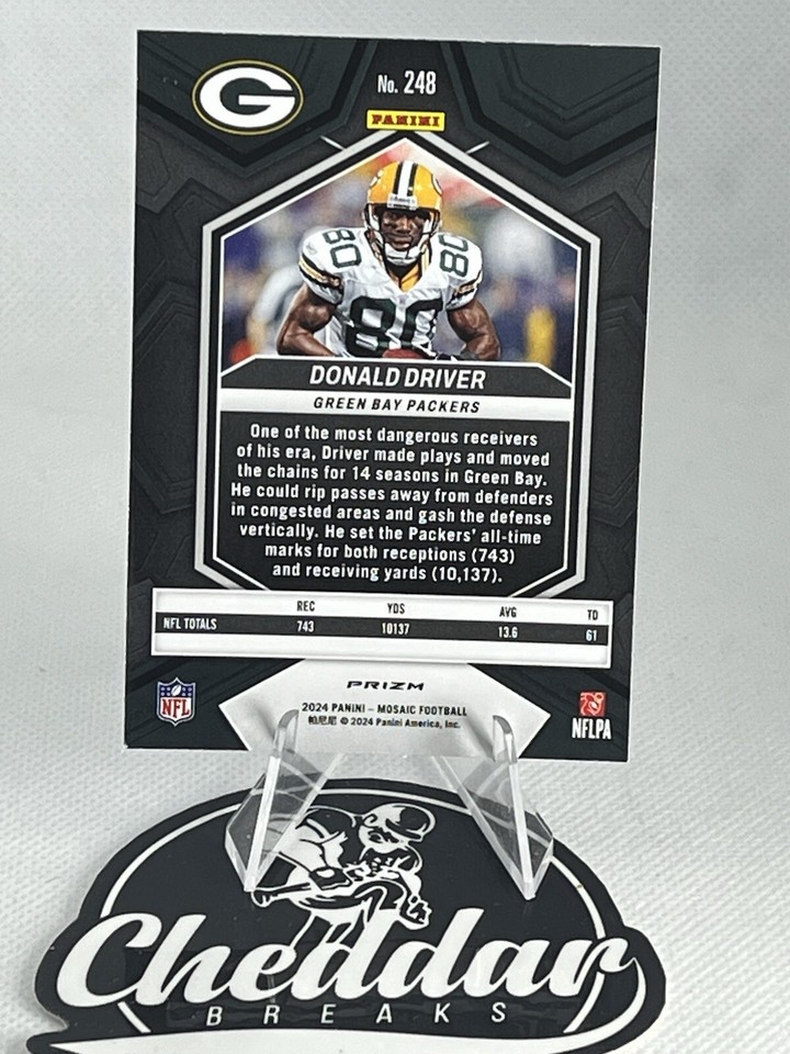 2024 Mosaic Donald Driver Reactive Blue #248 Packers | eBay