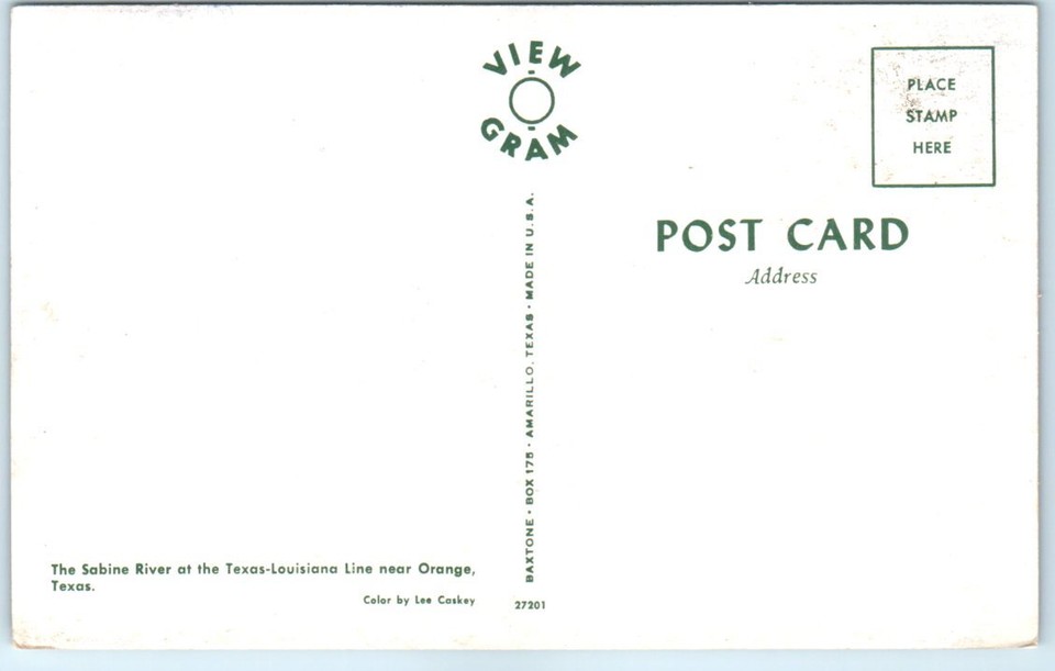 Postcard - The Sabine River at the Texas-Louisiana - Orange | eBay