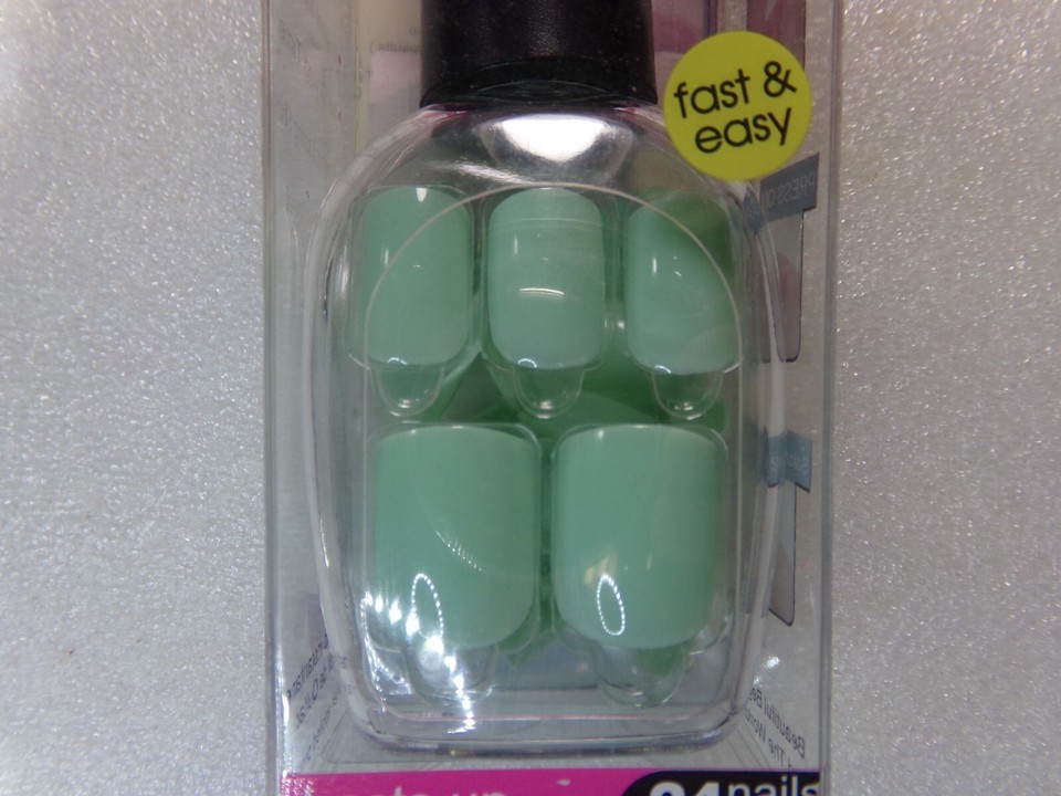 Nadeco Nails "Compare to imPRESS" Press-on Nails short, Shiny Red Pink ...