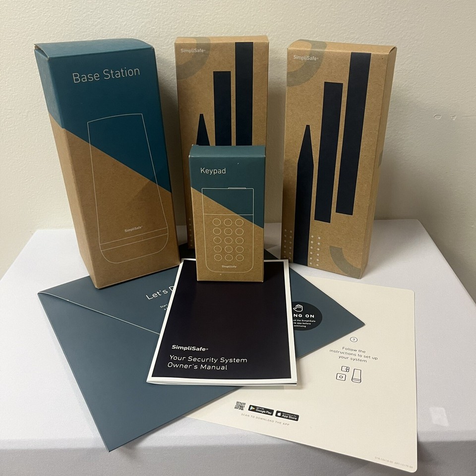 NEW SimpliSafe Home Security Base Station SSBS3 Keypad SSKP3 Yard ...