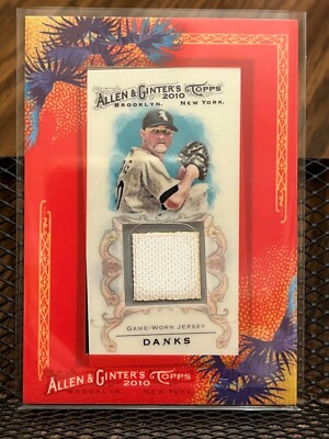 JOHN DANKS 2010 TOPPS ALLEN & GINTER'S WHITE SOX GAME USED JERSEY PATCH ...