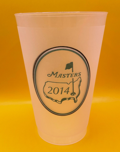 2014 The Masters PGA Major Golf Tournament 16-ounce Frosted Plastic Cup ...