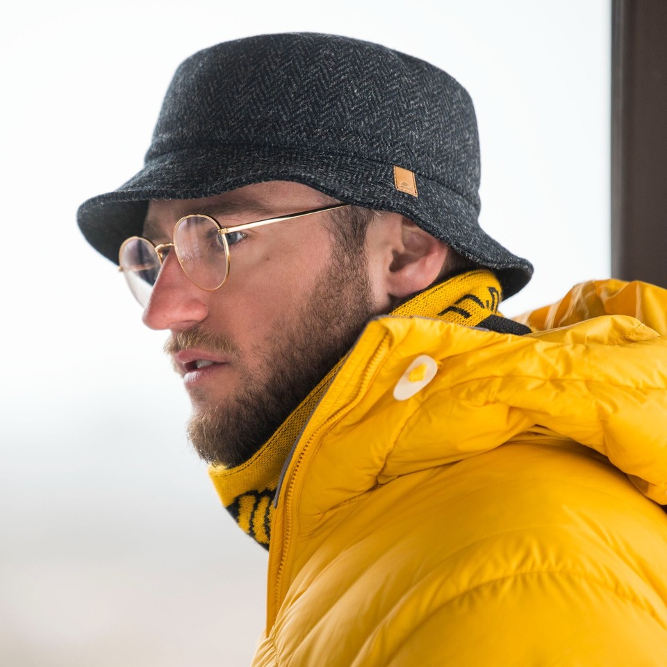 Sterkowski GLEN HARRIS TWEED Bucket Hat Gardening Fishing BLACK ...