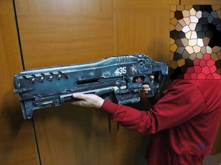 StarCraft 2 Terran Marine Gauss Machine Gun C14 Weapon Cannon Paper ...