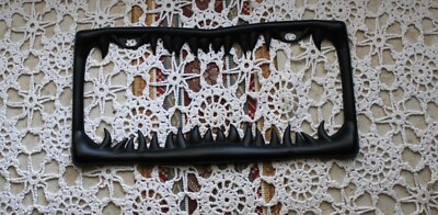 Shark Tooth Black Metal License Plate Frame 1-piece | eBay