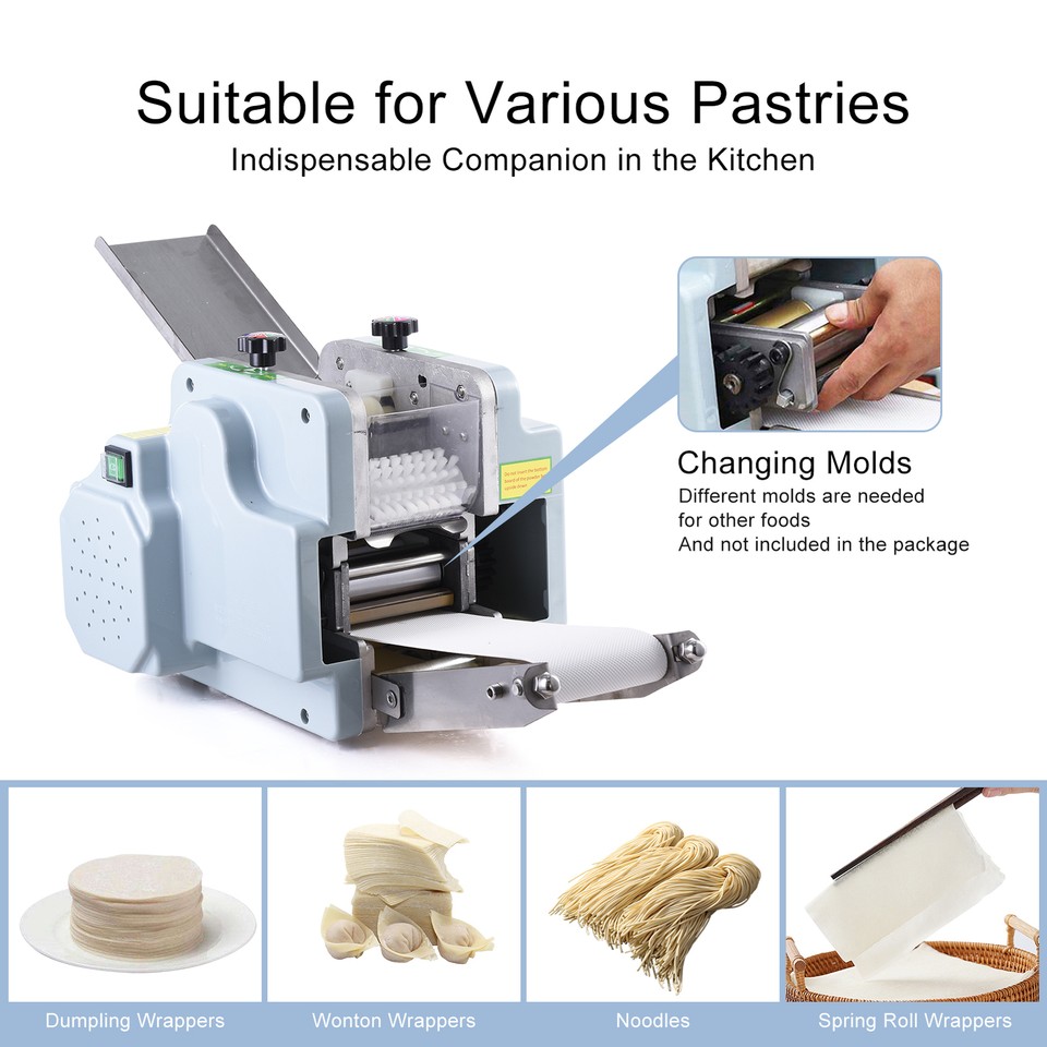 Automatic Dumpling Skin Machine 110V 140W Dumpling Wrapper Maker 60 ...