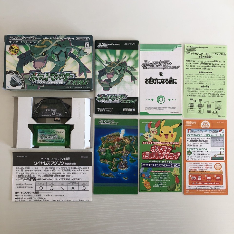GBA Pokemon Pocket Monster Ruby Sapphire Emerald Fire Red Leaf Green ...