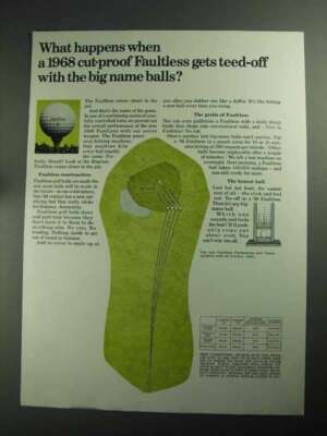 1968 Faultless Golf Ball Ad - Cut-Proof Gets Teed-Off | eBay