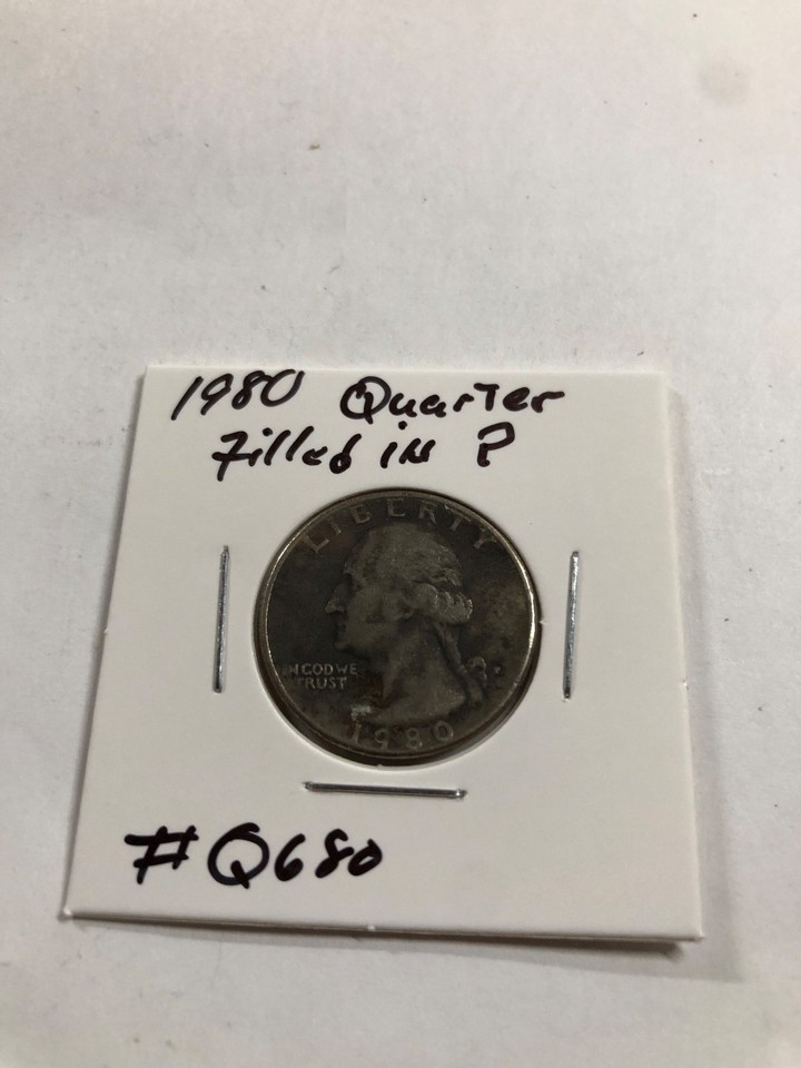 1980 P Error Quarter - Filled in Mint Mark #Q680 | eBay