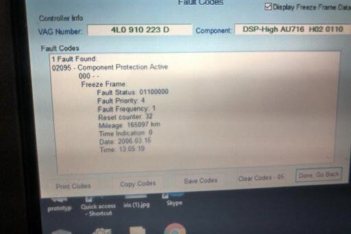 VW AUDI PORSCHE. COMPONENT PROTECTION ACTIVE REMOVAL SERVICE — | eBay