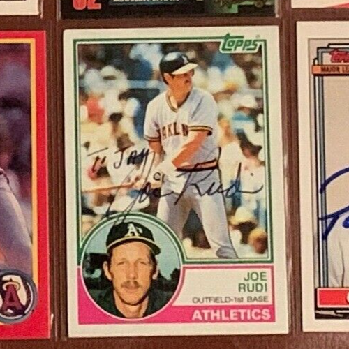 JOE RUDI Oakland A's 1983 Topps AUTOGRAPH / SIGNED Baseball Card | eBay