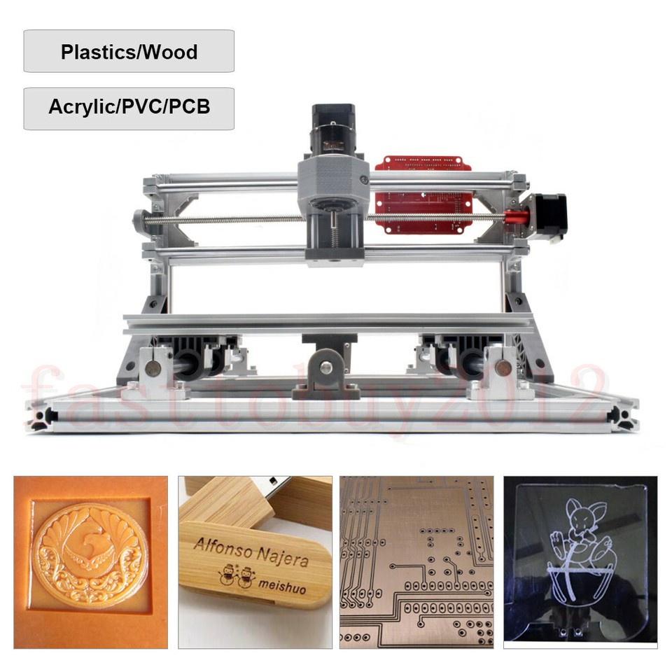 Mini 3-Axis CNC Router Kits Engraving Carving Machine for PCB PVC ...