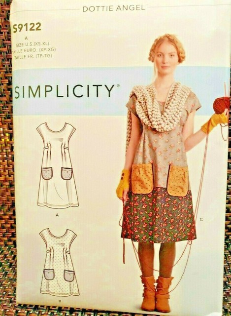Simplicity 9122 Granny Chic Frock Sew Pattern Dress Tunic Dottie Angel ...