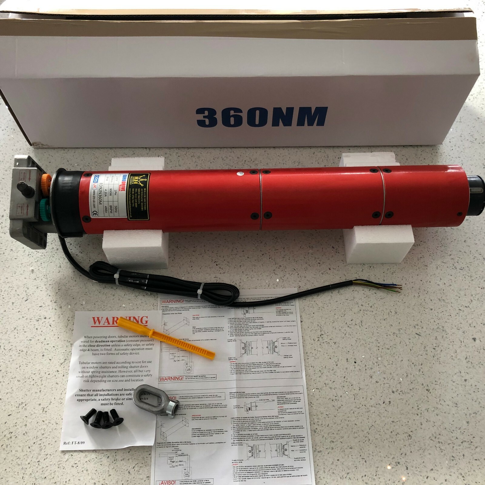 MOST POWERFUL ROLLER SHUTTER TUBE MOTOR ON eBay 360nm 500KG LIFT! 120mm ...