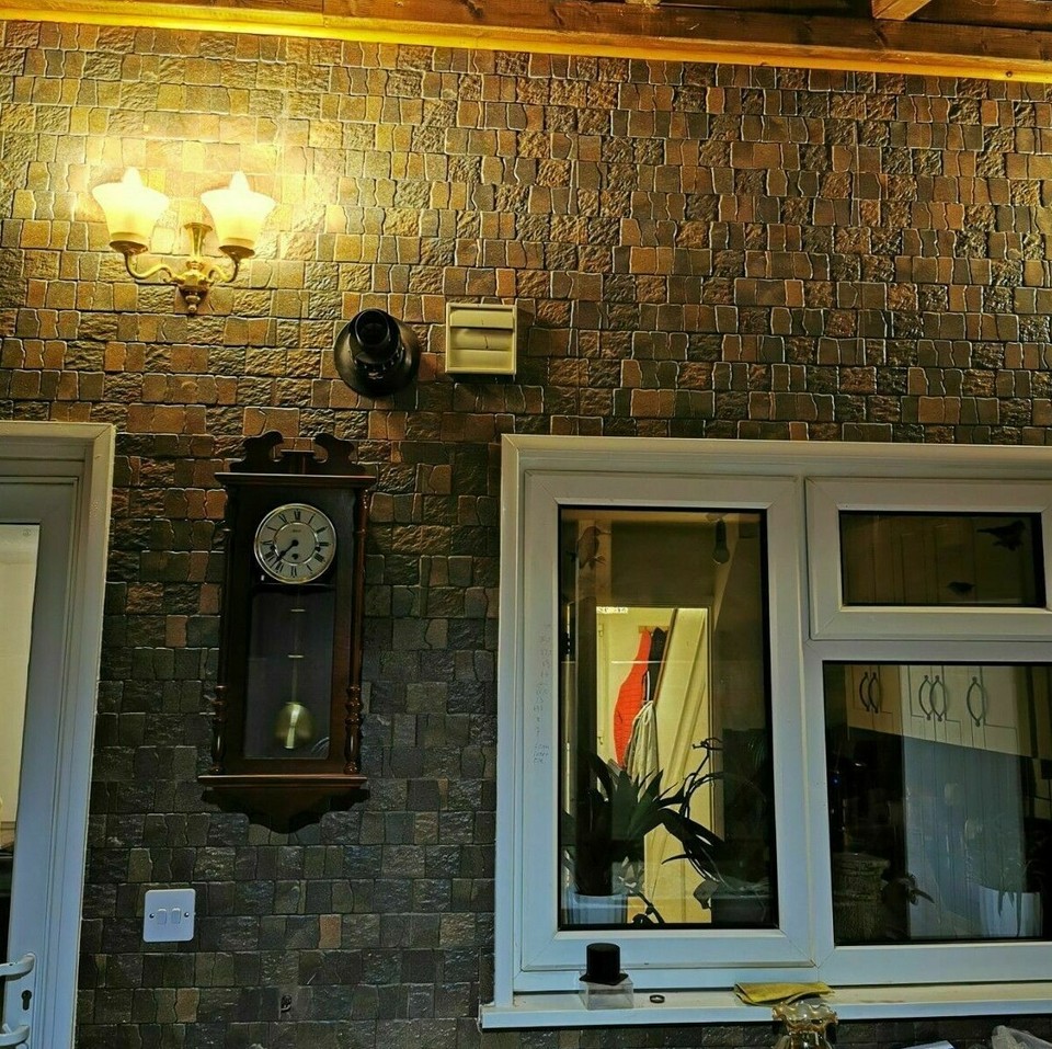 * CUT SAMPLE Spectra Stone Effect Modern Decor Feature 3D Ceramic Wall ...