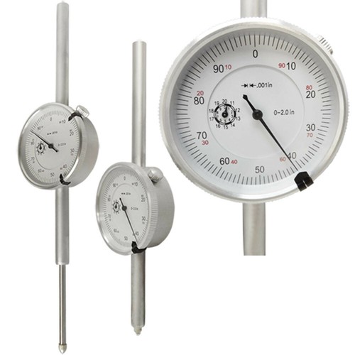 2 Inch Dial Indicator 0.001 Inch Graduation Lug Back White Face Aero ...
