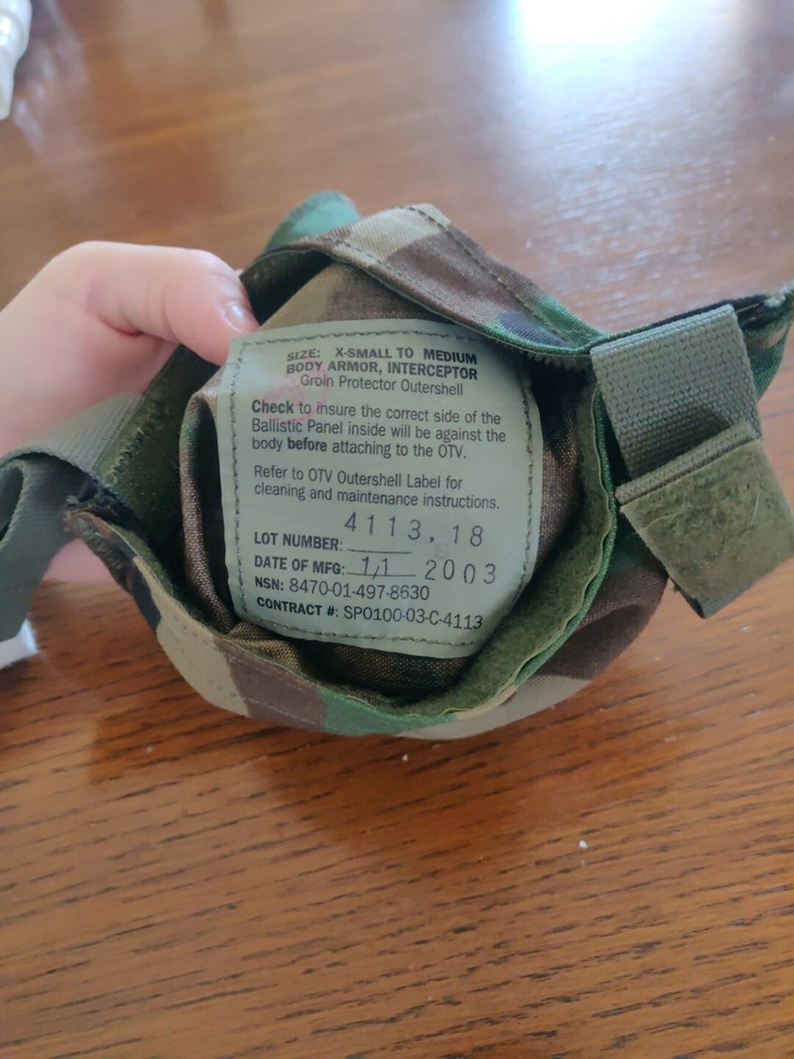 Xsmall - Medium Body Armor, Interceptor Groin Protector Outer Shell M81 ...