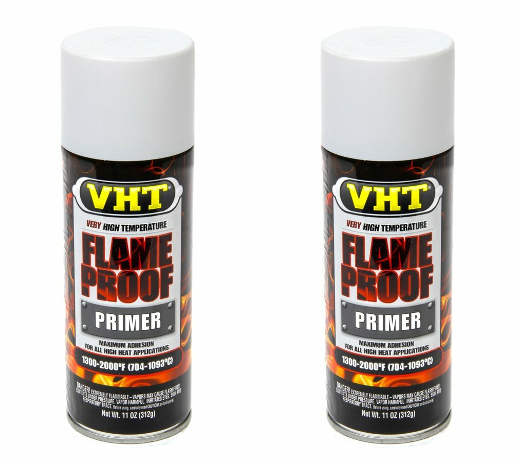 2-Pack VHT SP118 Flat WHITE Primer Paint FlameProof Header Paint ...