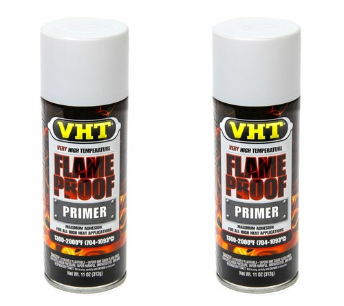 2-Pack VHT SP118 Flat WHITE Primer Paint FlameProof Header Paint ...