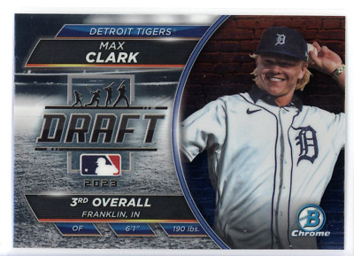 2023 Bowman Chrome Draft MAX CLARK Draft Night 3rd Pick RC Rookie #BDN ...