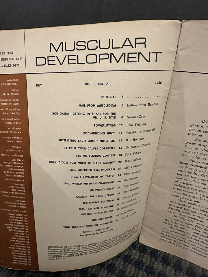 1966 July Muscular Development Magazine, Larry Scott (B8) | eBay