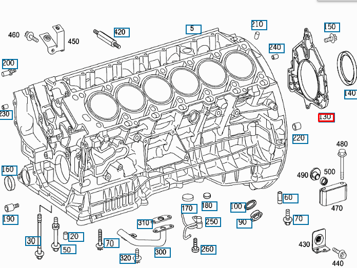 MERCEDES BENZ CL C215 Joint de Vilebrequin pour Moteur A1370110208 ...