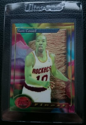 1993 94 TOPPS FINEST #169 SAM CASSELL ROOKIE CARD RC HOUSTON ROCKETS ...