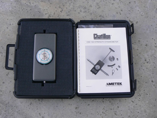 Chatillon Csd-100 Strength Dynamometer Tester 250lb Range Case ...