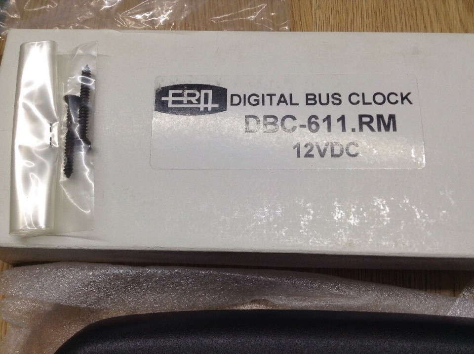 EURAMTEC 12VDC DIGITAL 12-HOUR BUS CLOCK DBC-611.RM RED LEDs TRANSIT ...