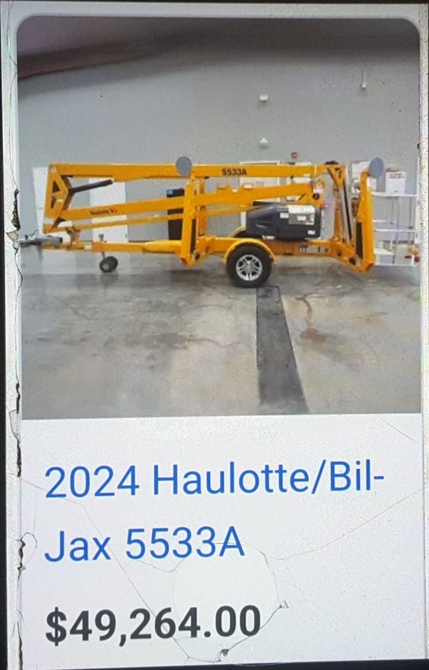 2017 Haulotte 5533A Towable Boom lift man lift Boomlift manlift Hours ...