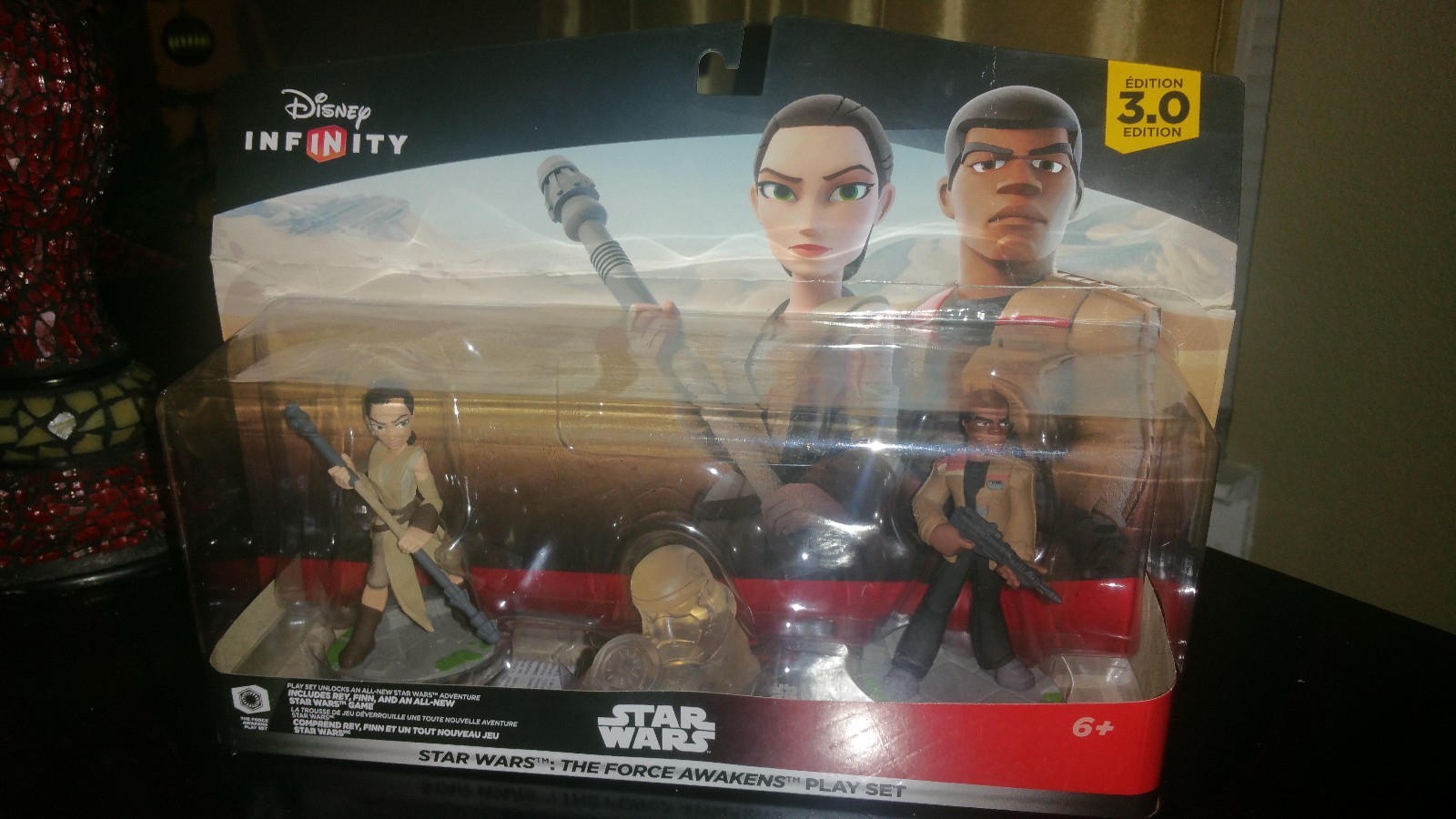 New Disney Infinity 3.0 Star Wars The Force Awakens Playset Rey Finn ...