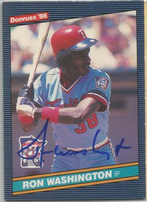 Minnesota Twins RON WASHINGTON autographed 1986 Donruss | eBay