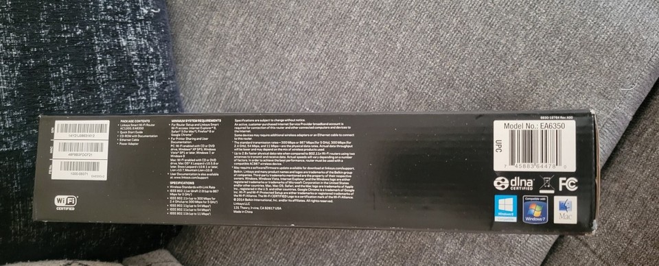 Linksys Dual Band Smart Wi-Fi Wireless Router Black AC1200+ EA6350 ...