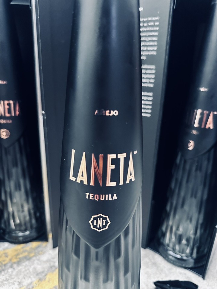 Laneta Extra Anejo Tequila Decorative EMPTY Bottles 750ml Black Glass ...