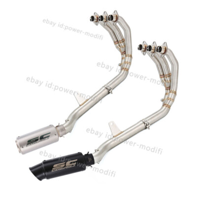 For Triumph Trident 660 2021-2025 Black Muffler Full Exhaust System ...