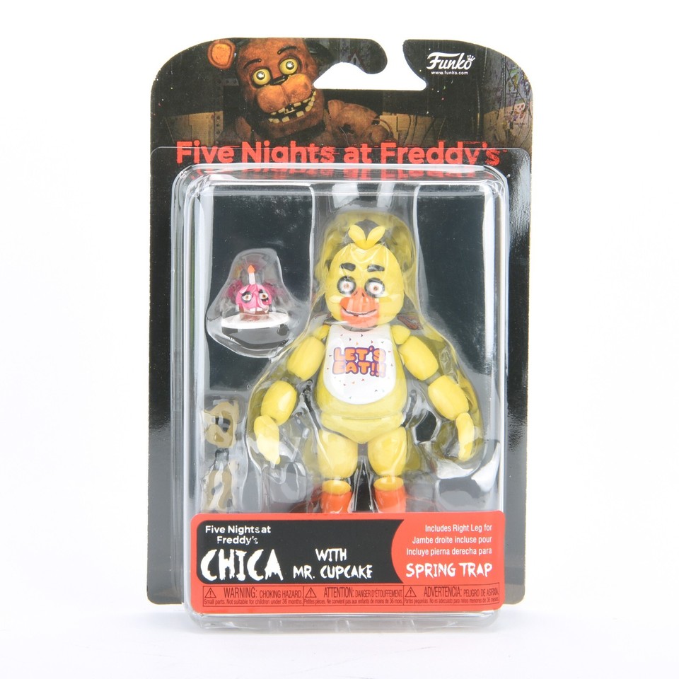 Five Nights Springtrap At Freddy 5" Action Figure Chica w/Mr Cupcake ...
