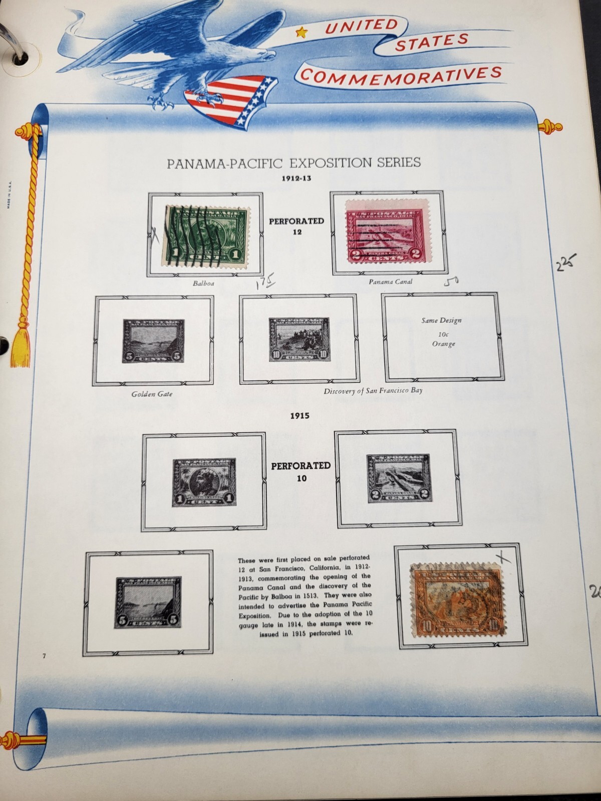 Old 1893-1936 US Postage Stamps Errors Offset Stamp Collection Book ...