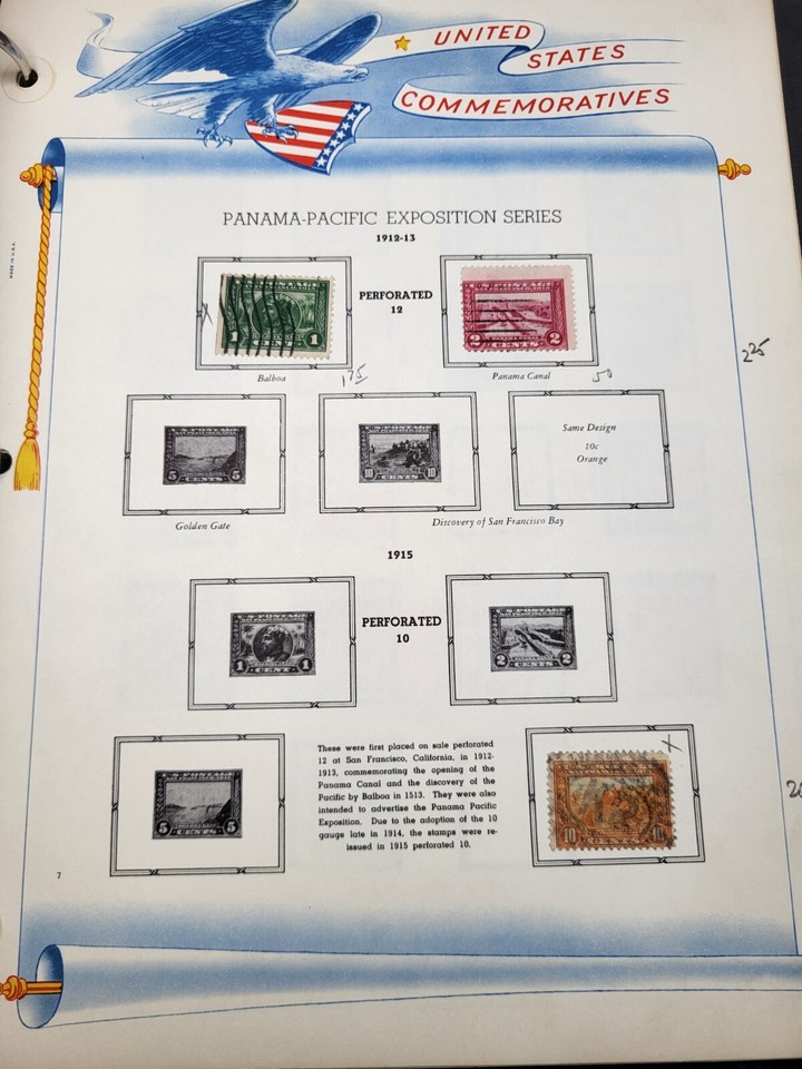 Old 1893-1936 US Postage Stamps Errors Offset Stamp Collection Book ...