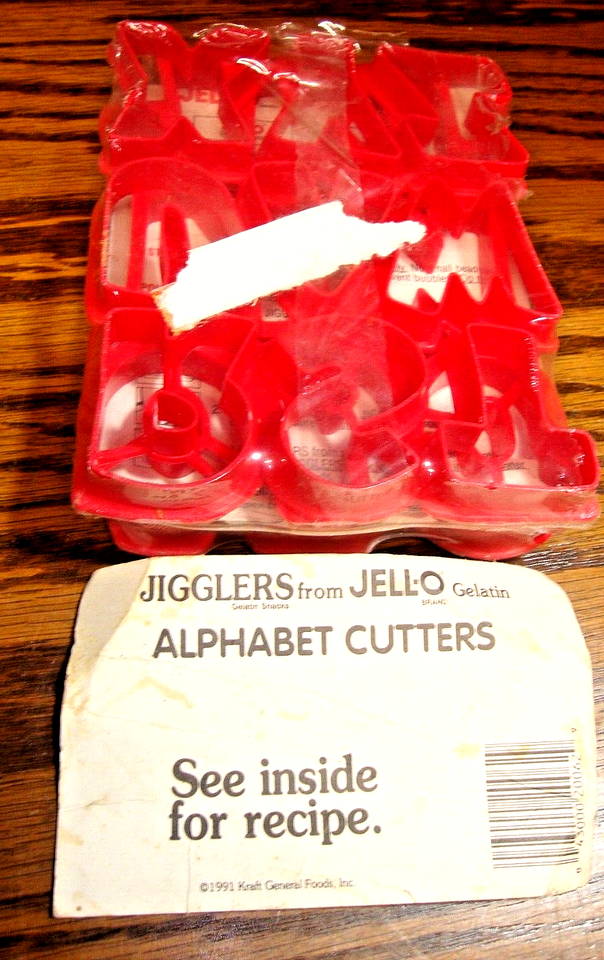 New Vtg 1991 Kraft "Jello Jigglers Alphabet Cutters" Letter Cookie ...