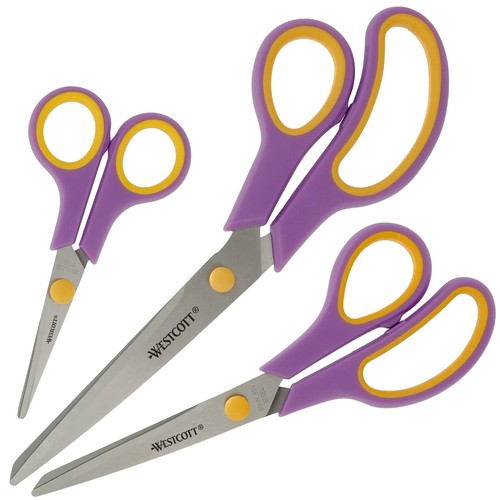 Westcott Soft Grip Scissors 5.5", 3, 8, 20, 1 and 24.7 cm, Stainless Steel Sciss 4027521525559 ...