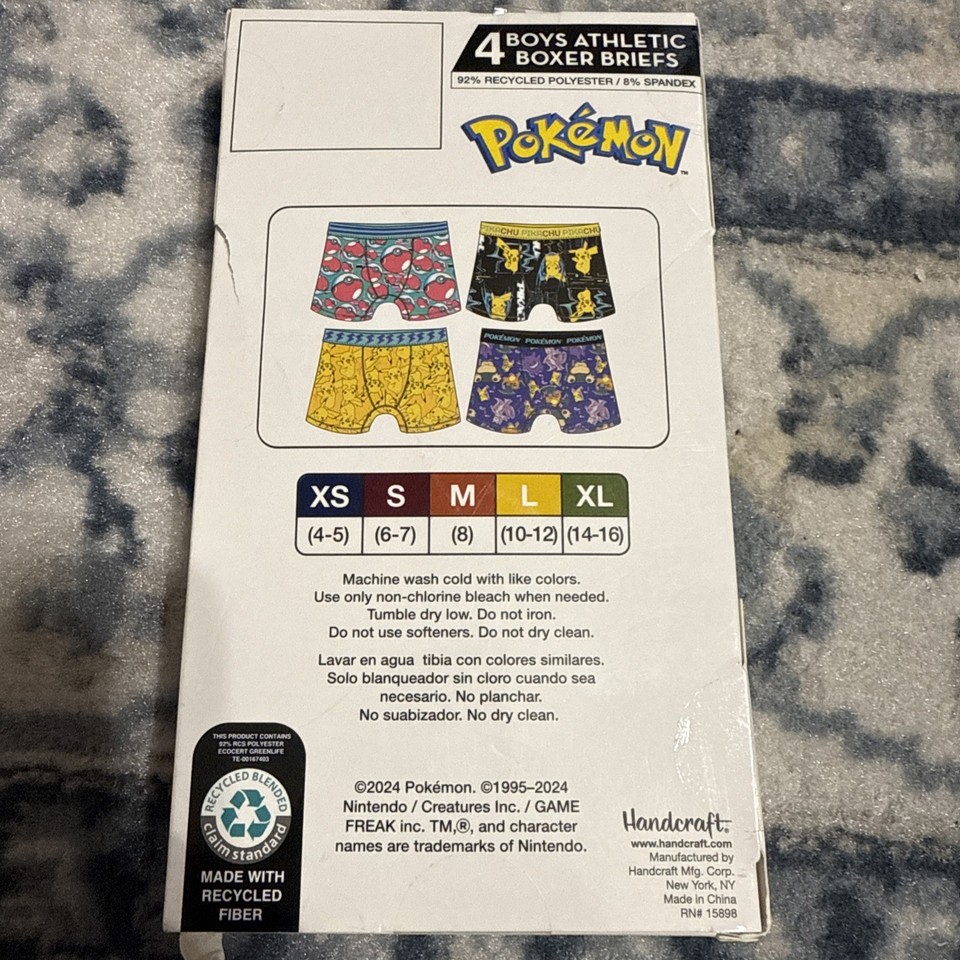 Pokémon 4 Athletic Boxer Briefs Size Boys Size XS (4-5) New | eBay
