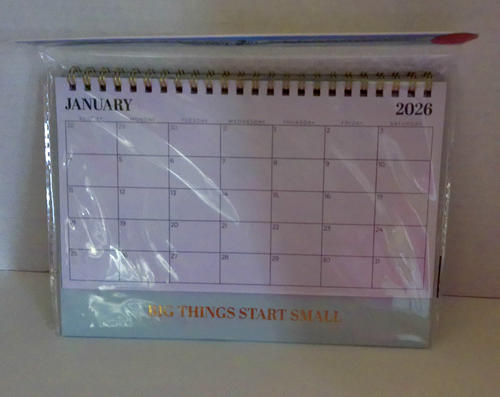 Jot "Big Things Start Small" 2026 Small Stand Up Calendar-8.5" x 6 ...